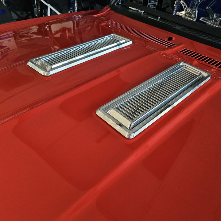 Hood Vents SS Billet Aluminum 1967-69 Camaro - Ladder – Eddie Motorsports