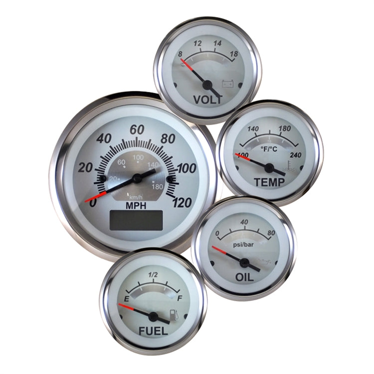 Elite 5 Gauge Kit with GPS Speedo, Universal Fuel Level Gauge Vintage ...